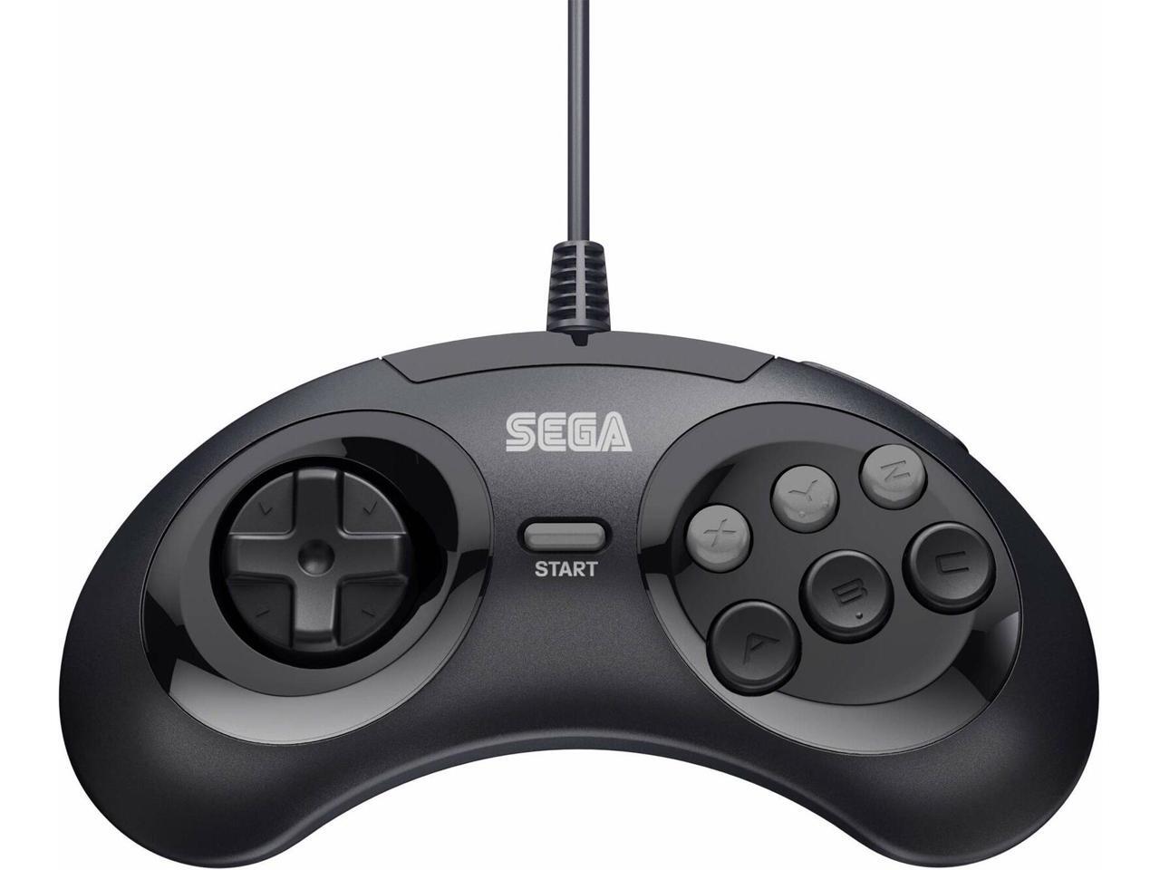 Retro-Bit Official Sega Genesis Controller 6-Button Arcade Pad - Clear ...
