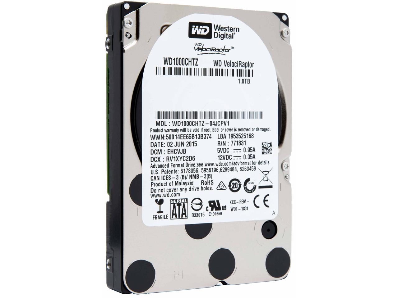 Western Digital WD VelociRaptor WD1000CHTZ 1TB 10000 RPM 64MB Cache ...