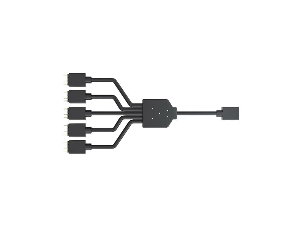 Cooler Master 1-to-5 Addressable RGB Splitter Cable Universal 3-pin ...