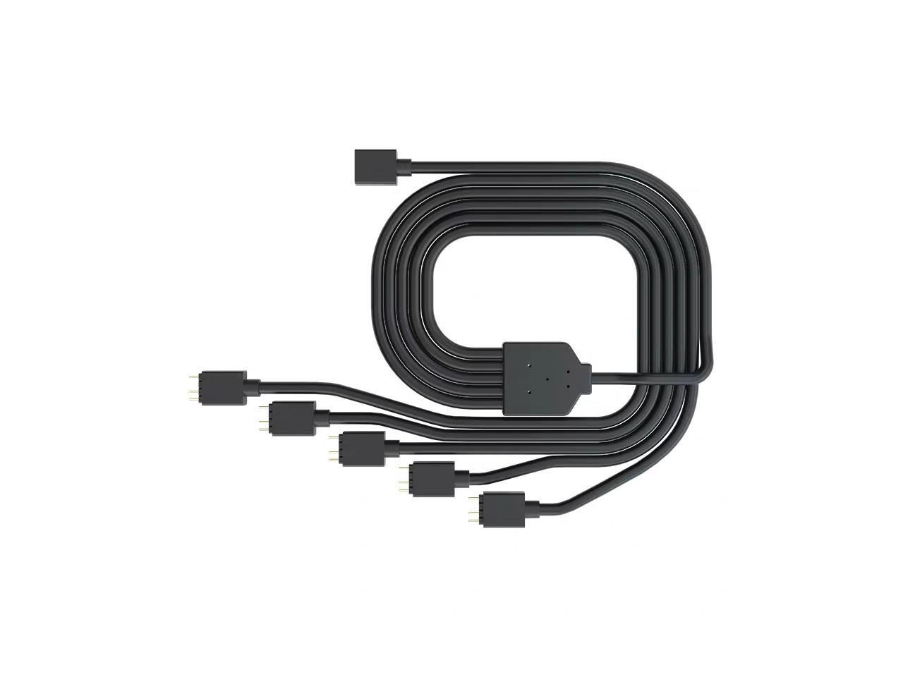 Cooler Master 1-to-5 Addressable RGB Splitter Cable Universal 3-pin ...