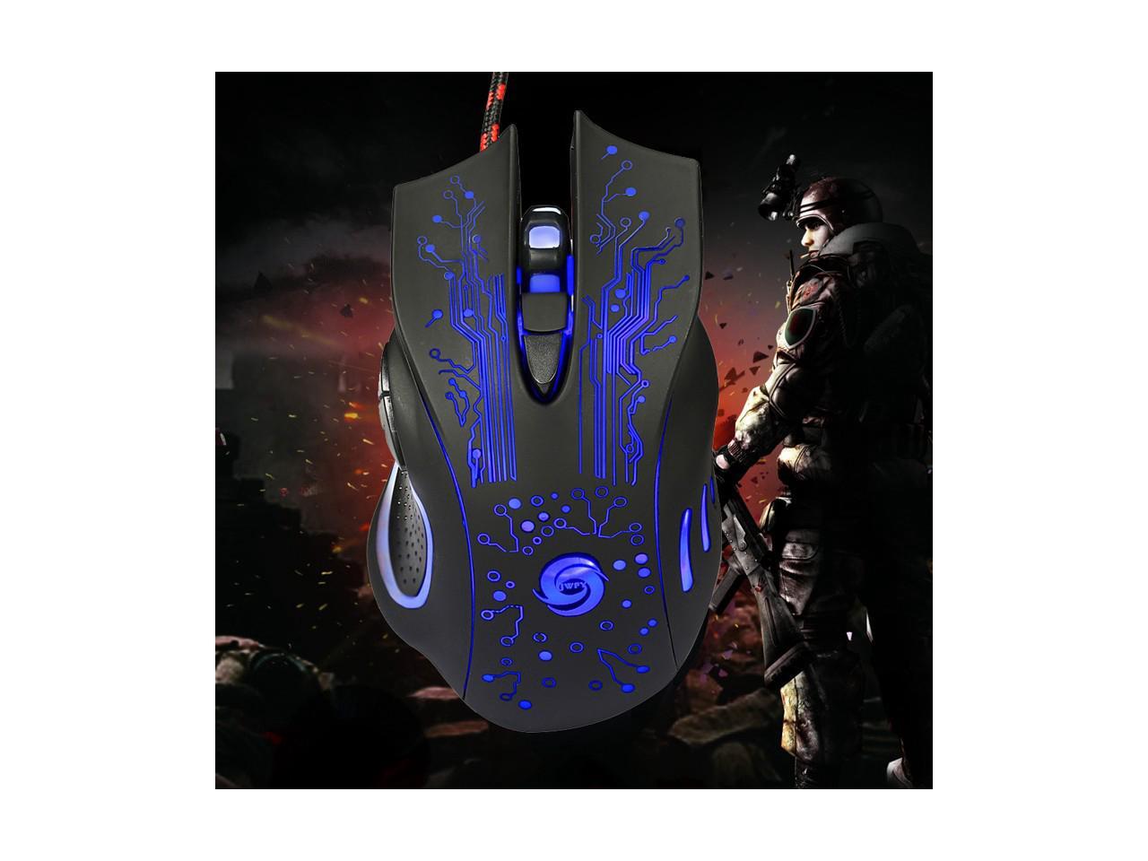 Jansicotek 2400DPI LED Optical 6D USB Wired Gaming Game Mouse Pro Gamer Computer Mice For PC ...