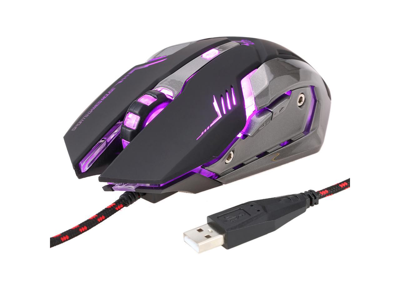 Jansicotek K8 Gaming Mouse Ajustable 3200DPI 6 Buttons Optical Macro ...