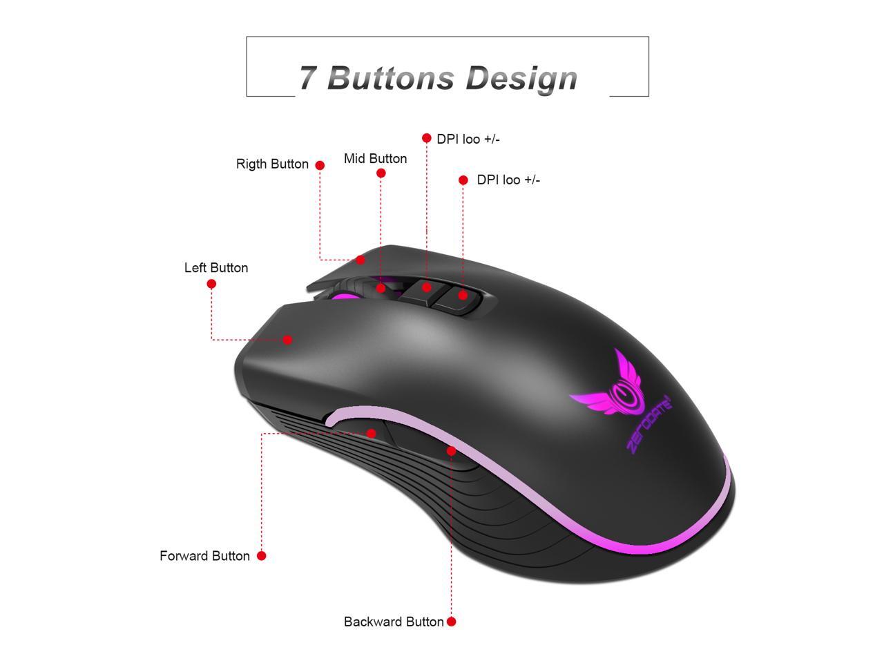 ZERODATE T26 Wireless Gaming Mouse with Type C Fast Charger, Wireless ...