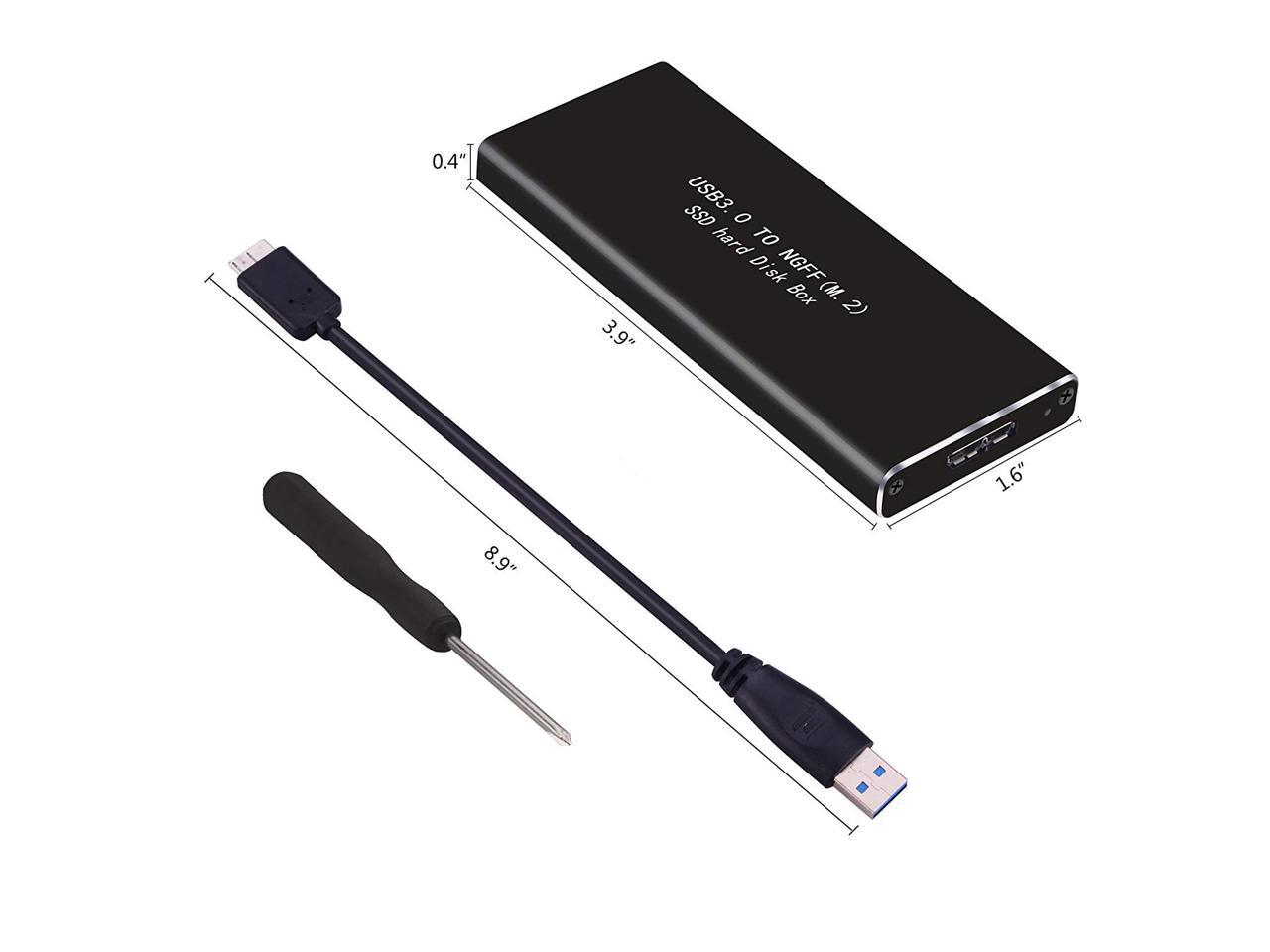 Jansicotek M.2 to USB Adapter, B/B+M Key M.2 SSD Adapter USB 3.0, USB3 ...