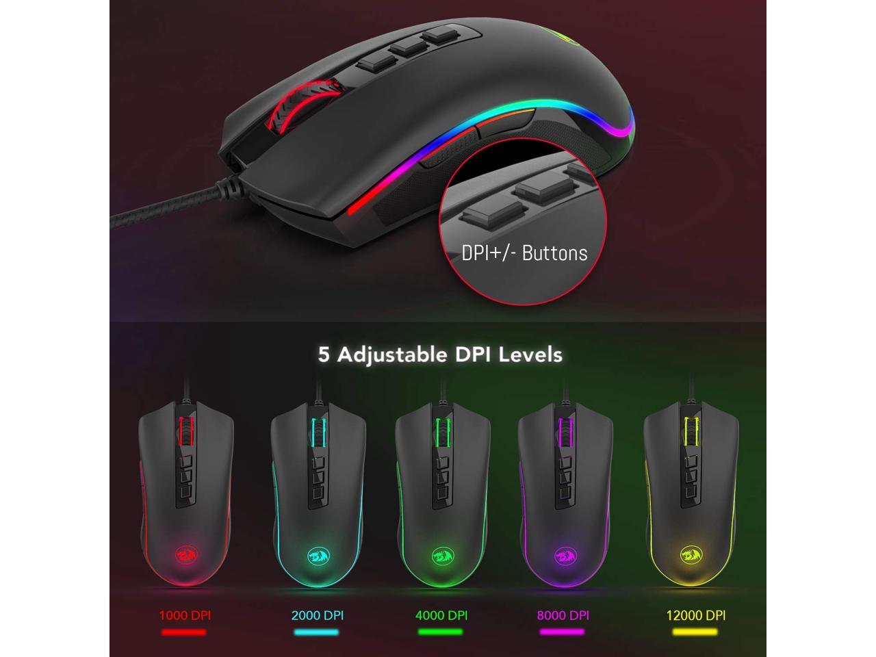 Redragon M711-FPS Cobra FPS Optical Switch (LK) Gaming Mouse with 16.8 ...