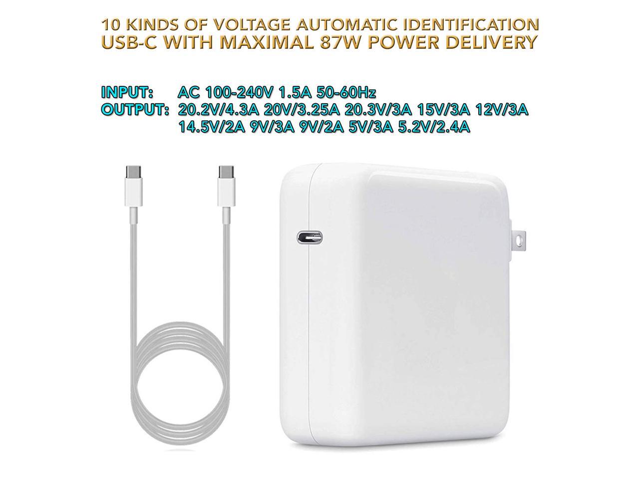 87W USB-C Power Adapter Charger For APPLE MacBook Pro 15 inch A1707 ...