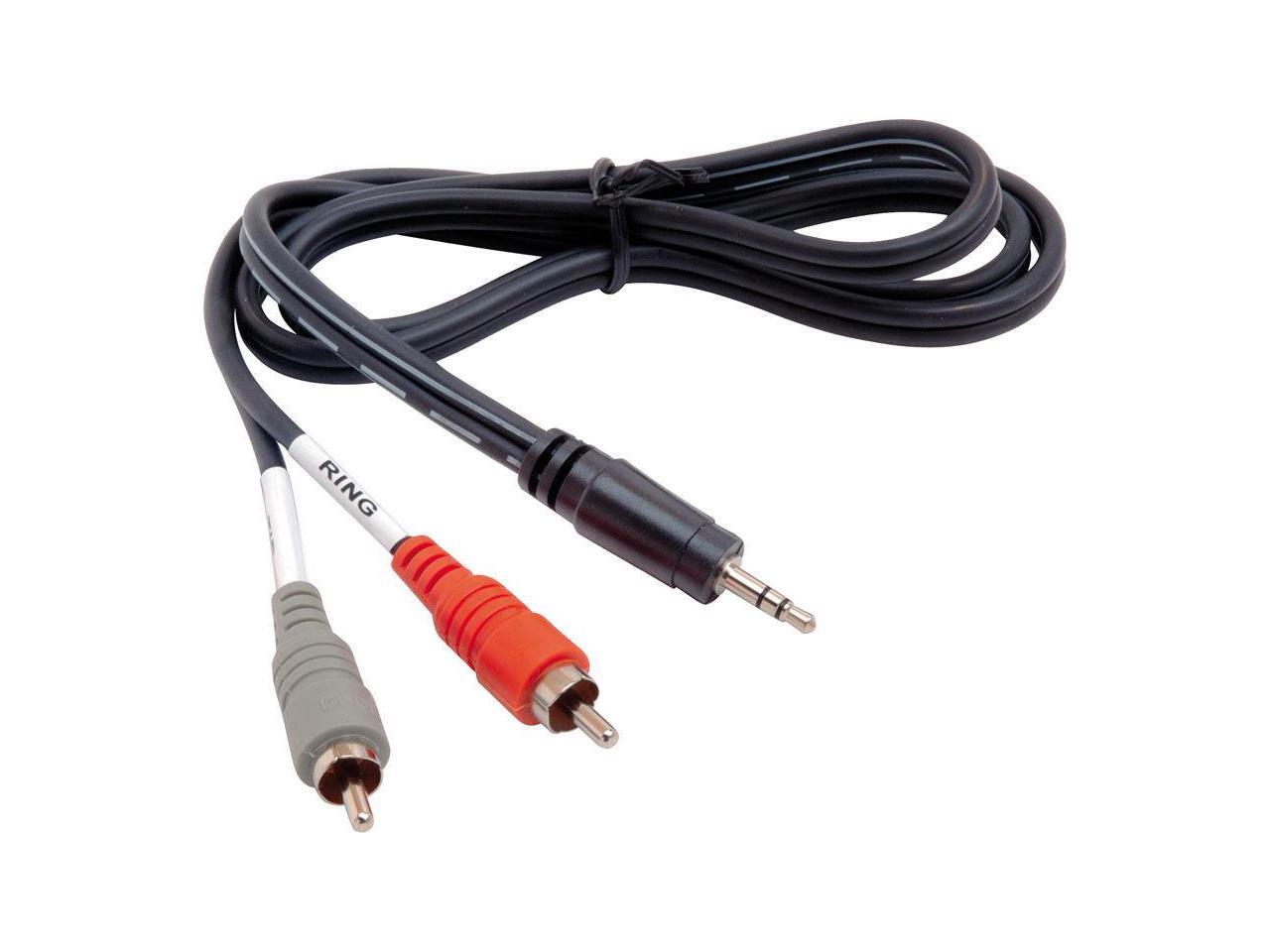 3 Ft 1/8 Stereo (M) to Left and Right RCA (M) RCA to 1/8 Cable - Newegg.com