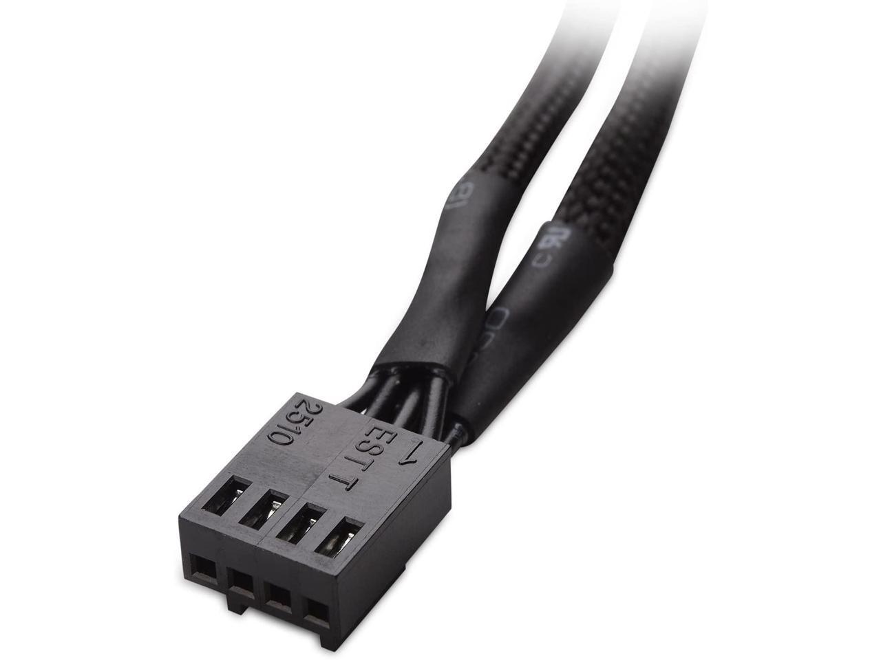 Cable Matters 2-Pack 2 Way 4 Pin PWM Fan Splitter Cable - 4 Inches ...