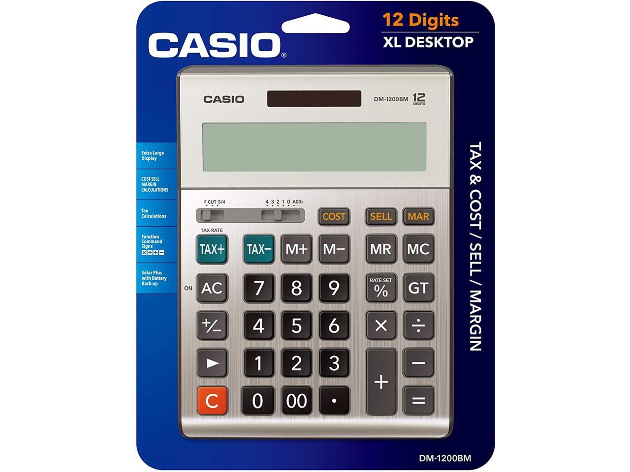 Casio DM-1200BM Desktop Simple Calculator w/ Extra Large Display - Newegg.com