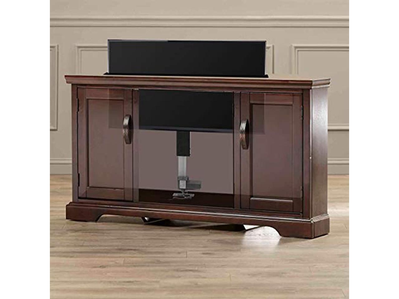 VIVO Black Compact Motorized Vertical TV Stand Lift for Screens 32" to ...