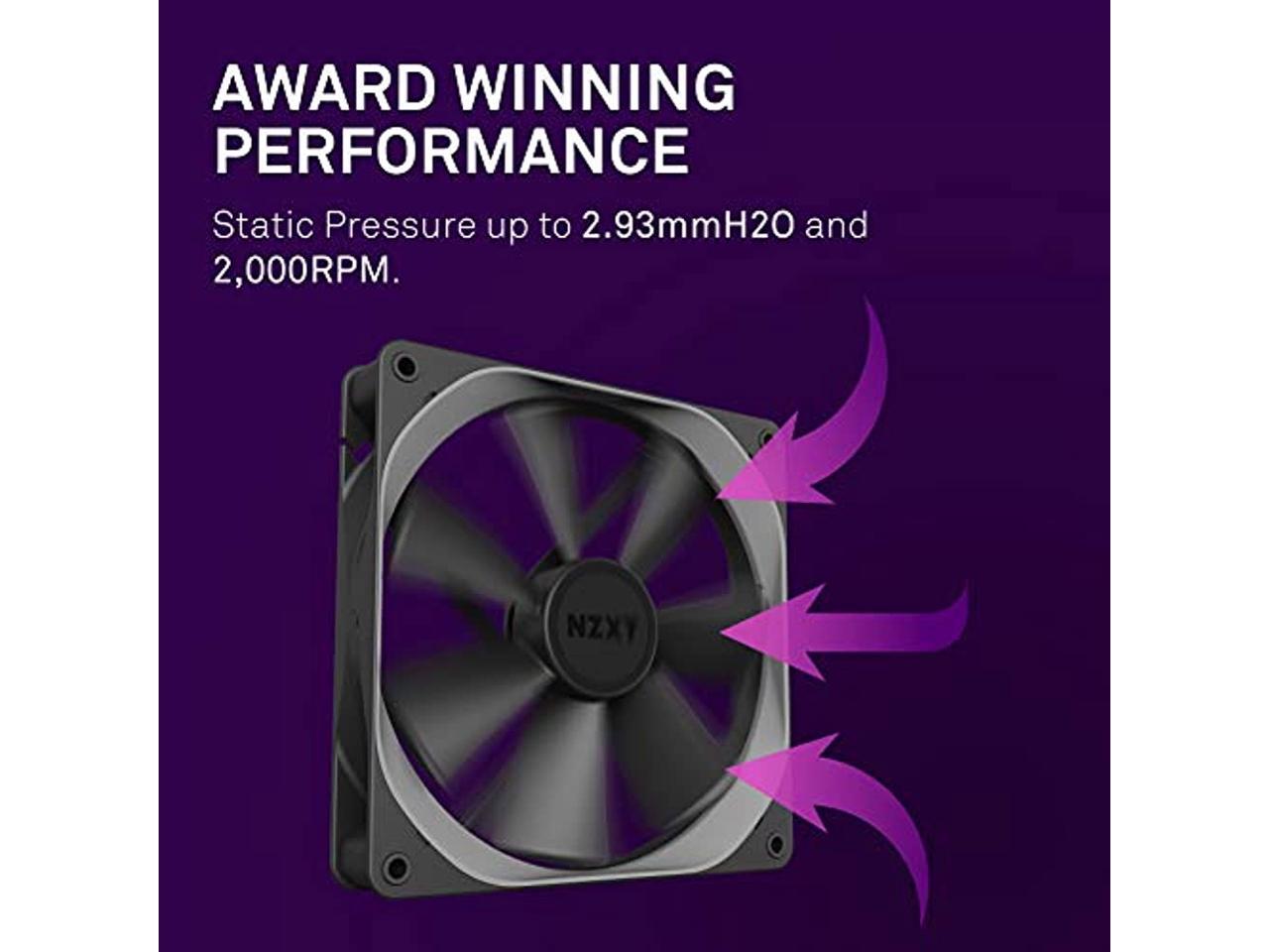 NZXT Aer P - High Performance Static Pressure Fans - 140mm - Single ...