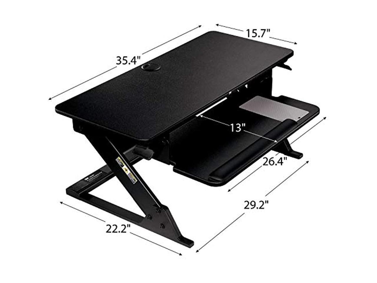 3M SD60B Standing Desk, Converts Desktop To Sit-Stand Workstation, 35.4 ...