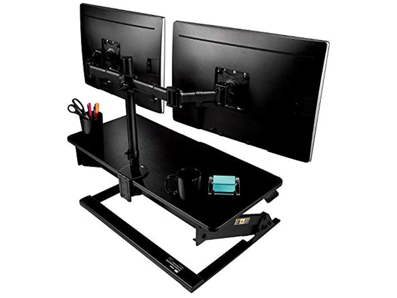 3M SD60B Standing Desk, Converts Desktop To Sit-Stand Workstation, 35.4 ...