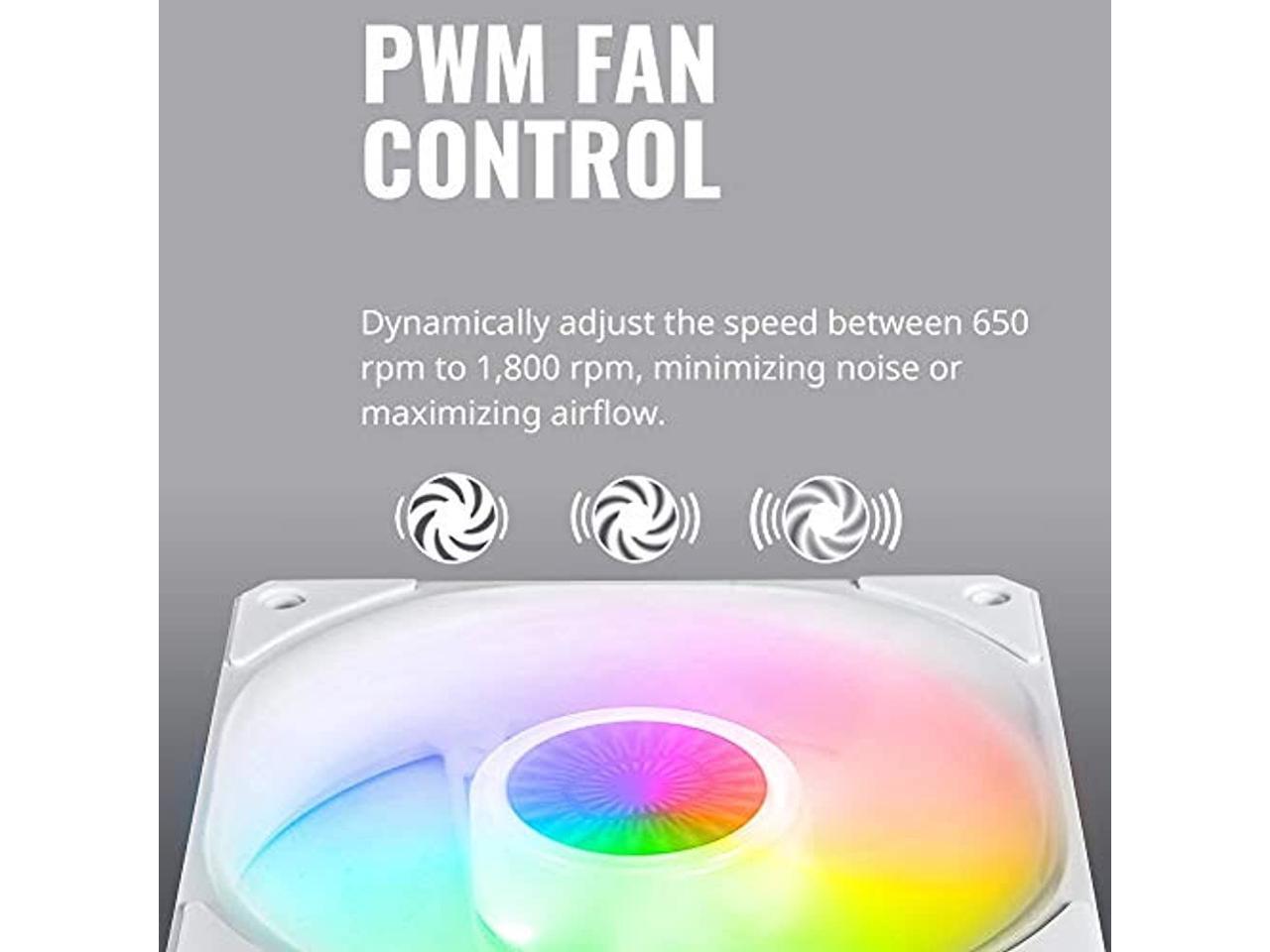 Cooler Master SickleFlow 120 V2 Addressable RGB Fan (White Edition ...