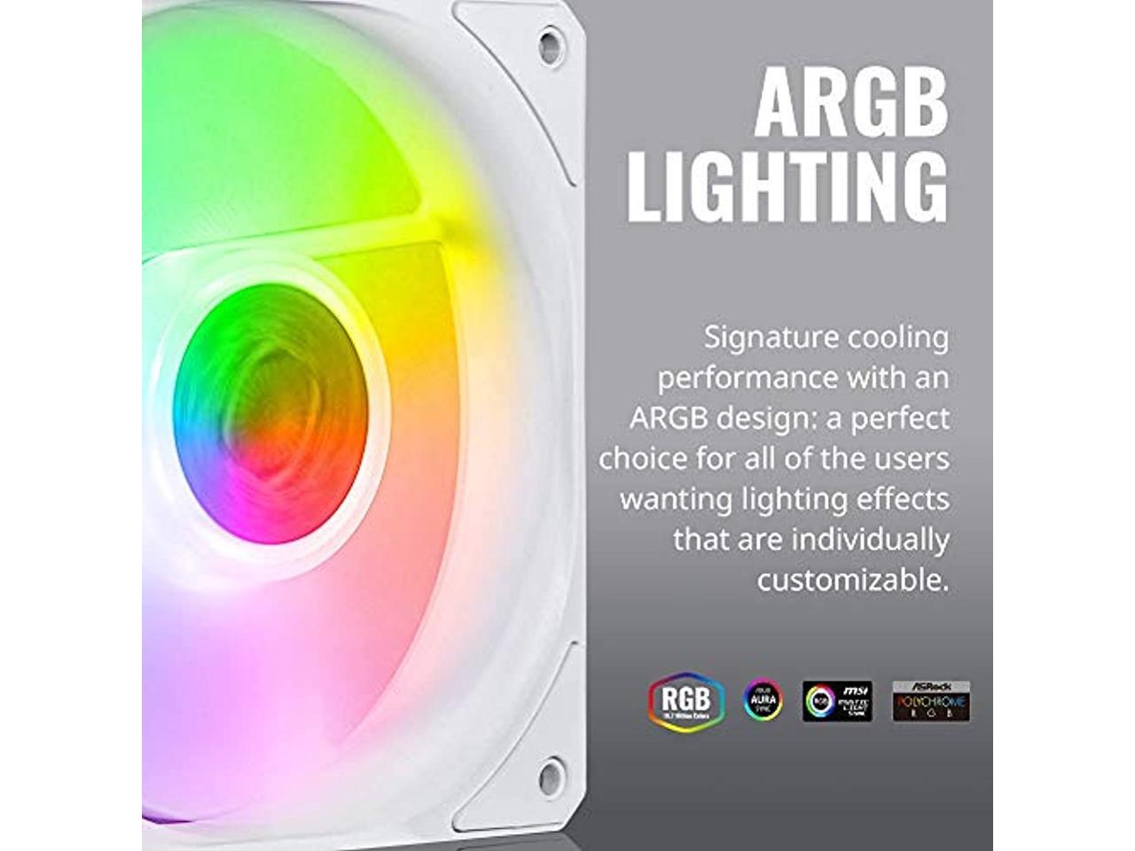 Cooler Master SickleFlow 120 V2 Addressable RGB Fan (White Edition ...