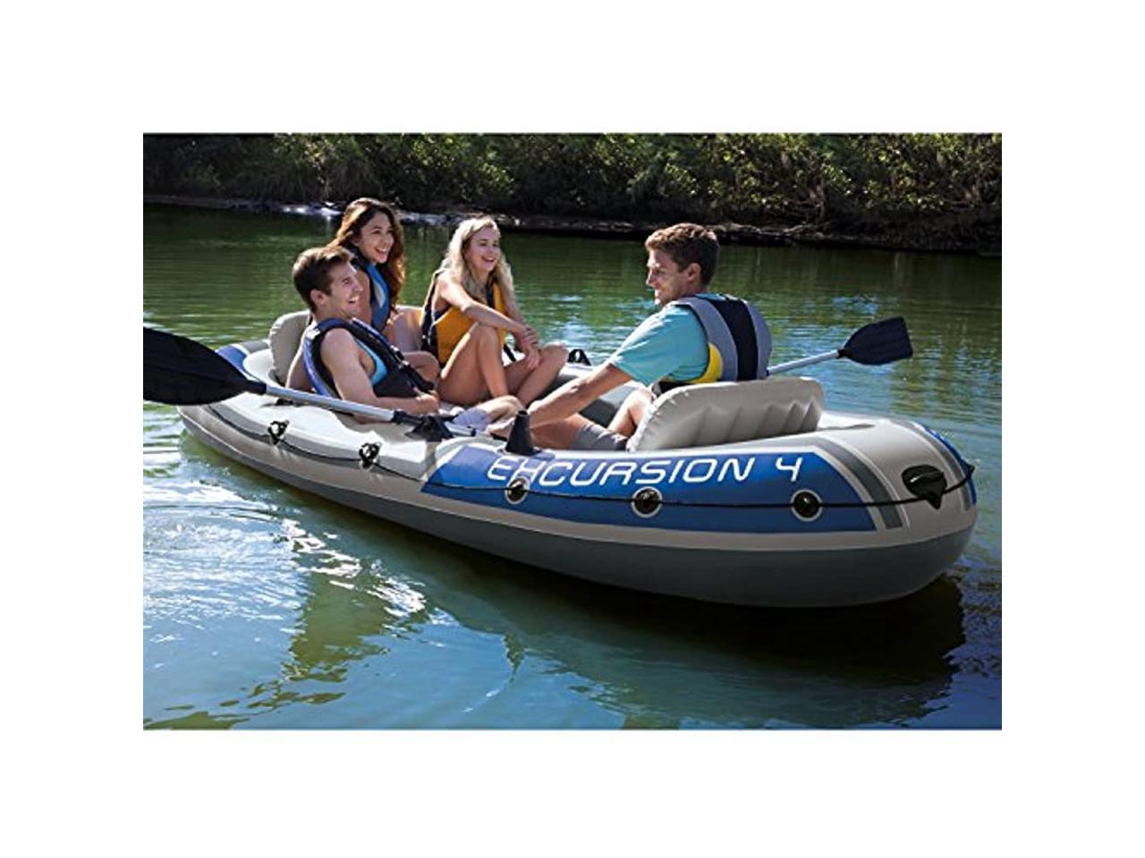 INTEX Excursion 4 Inflatable River/Lake Raft Set - Newegg.com