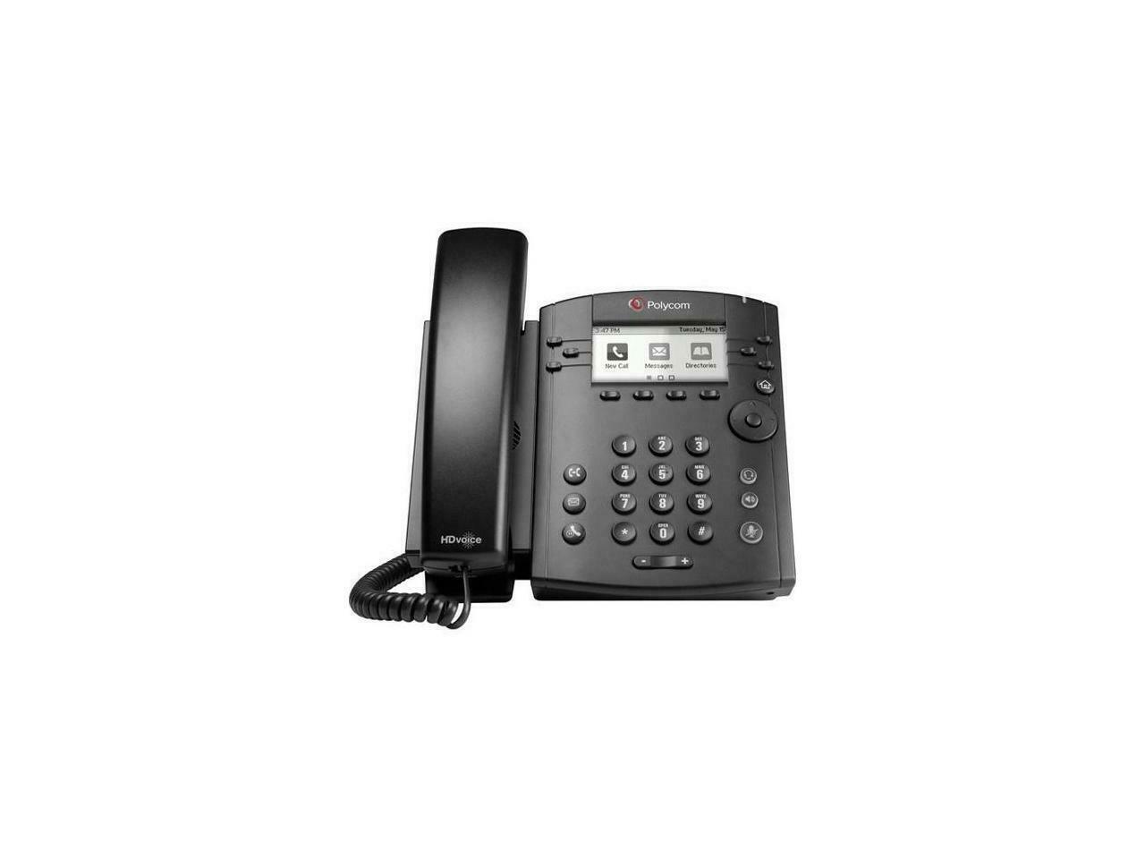 Polycom VVX 301 (2200-48350-019) Skype for Business Media Phones, PoE ...