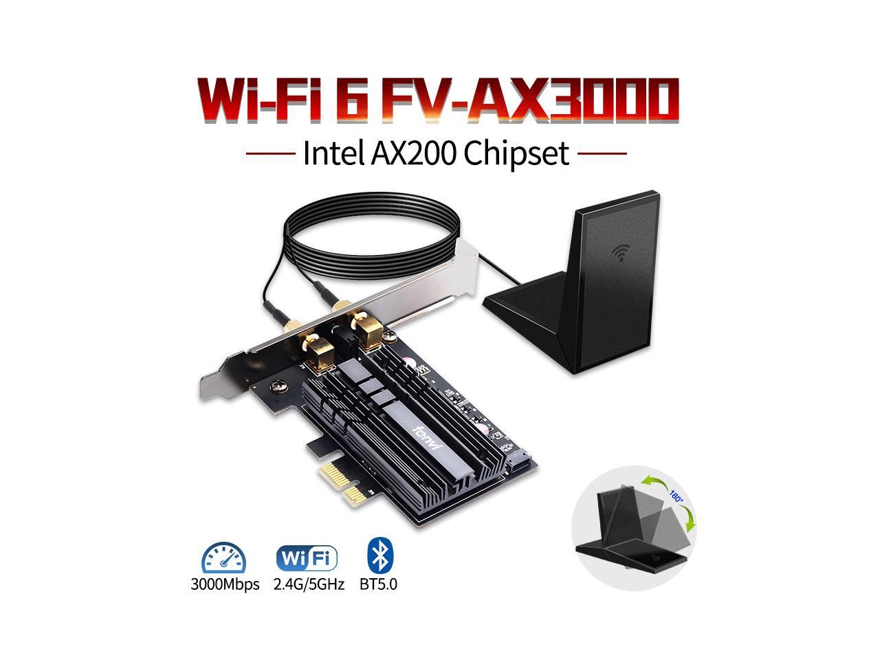 fenvi FV-AX3000 Wifi 6 3000Mbps PCIe Wireless Wifi Adapter Intel AX200 ...