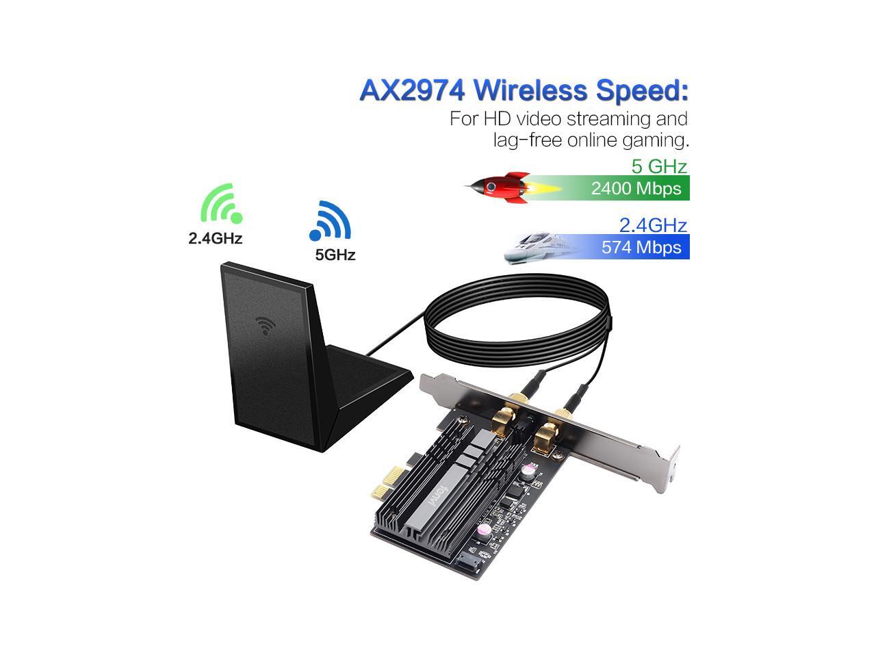 fenvi FV-AX3000 Wifi 6 3000Mbps PCIe Wireless Wifi Adapter Intel AX200 ...