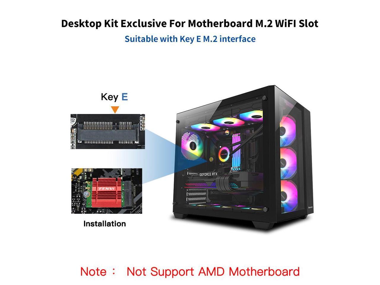 Fenvi WiFi 7 BE200 Tri-Band 802.11be M.2 Desktop Wireless Adapter ...