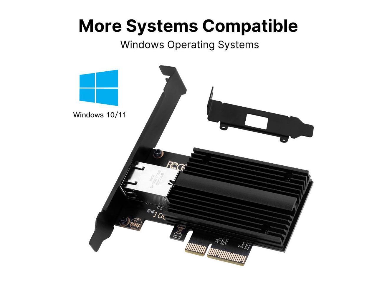 Fenvi 10G Base-T PCI-e Network Card Marvell AQC113C, 10Gbps RJ45 Port ...