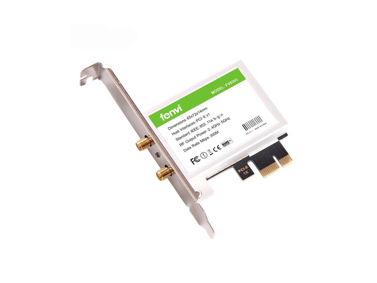 Fenvi FV8303 Wireless Dual Band N600 PC PCIe Wifi Card Adapter, With ...