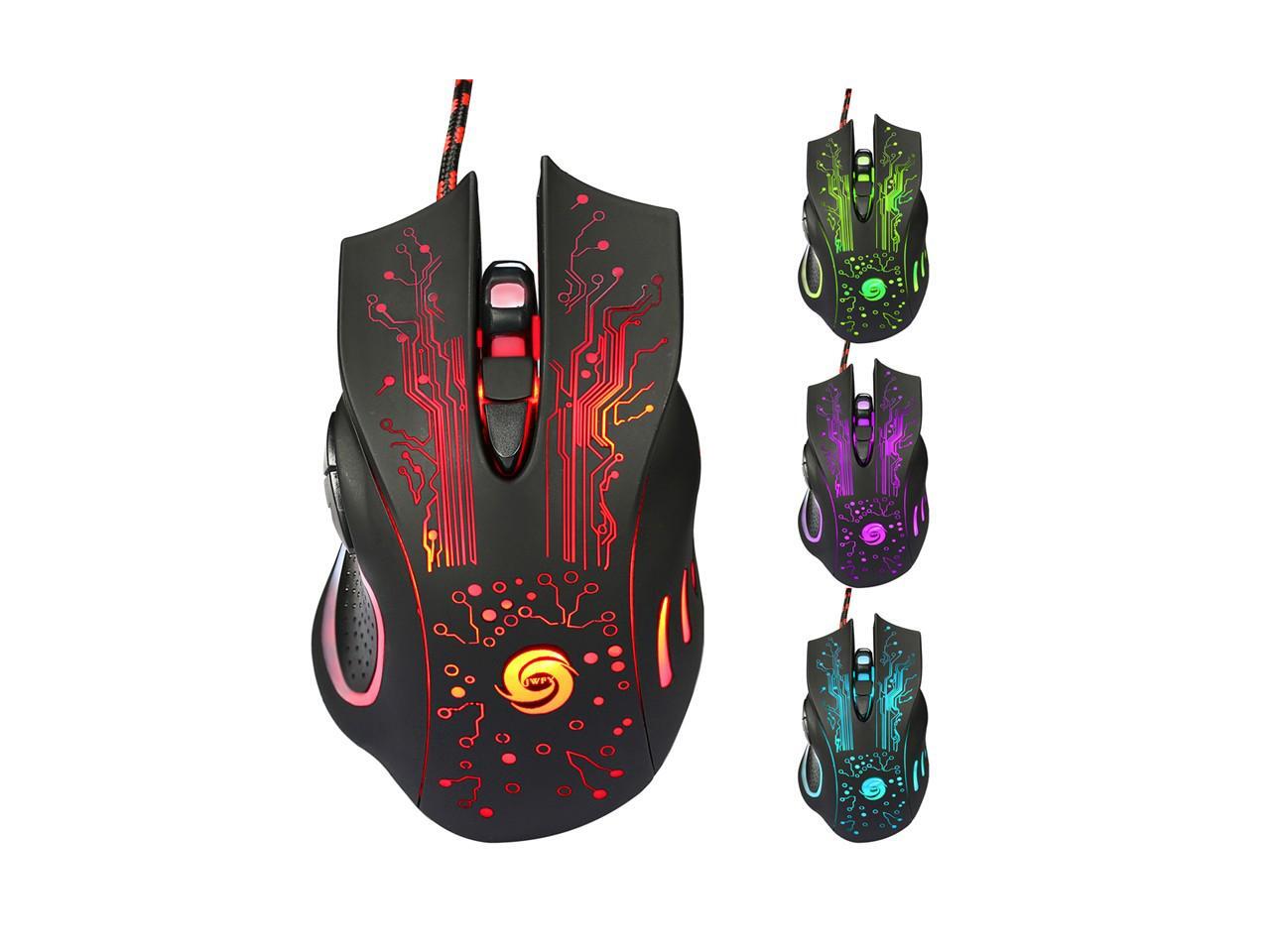 ESTONE K1013 Game Mice 3200DPI LED Optical 6 Bottons USB Wired Gaming ...