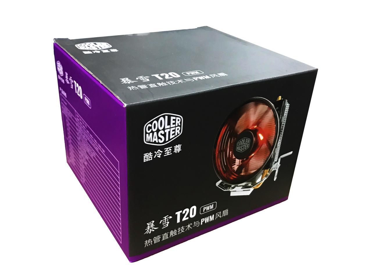 Cooler Master Blizzard T20 (PWM) - CPU Cooler with 92mm Cone Shaped Red ...