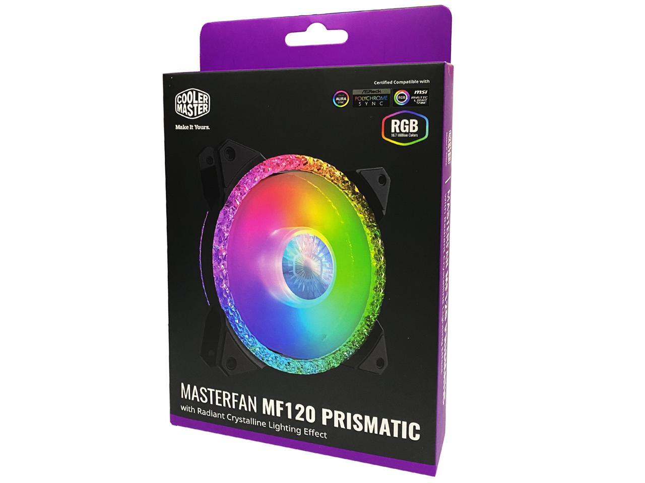 Cooler Master MasterFan MF120 Prismatic Addressable RGB 120mm Fan with ...