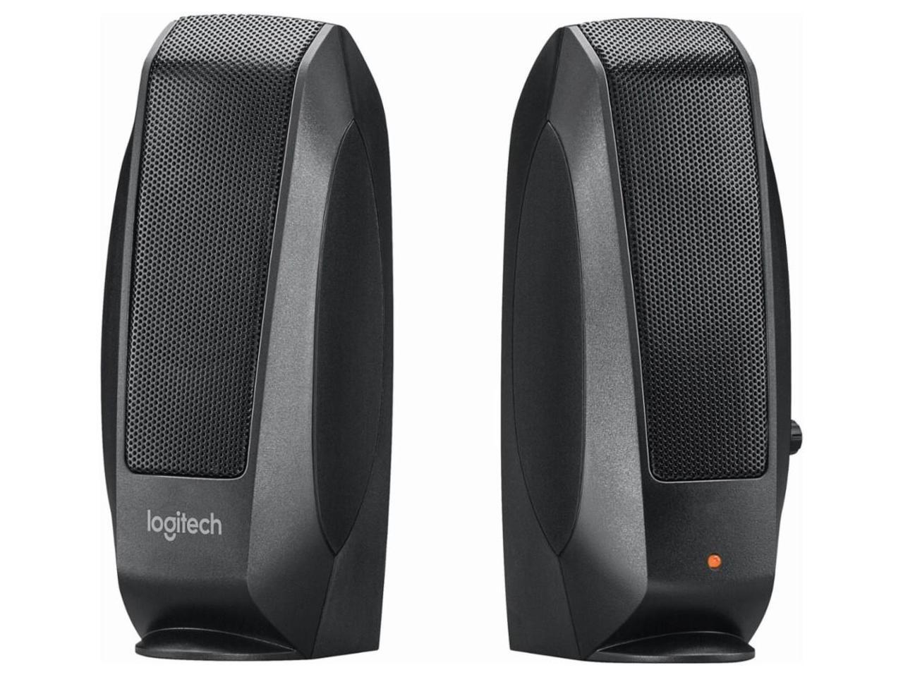 Logitech S-120 2-Piece 2 Channel Multimedia Speaker System w/Headphone ...