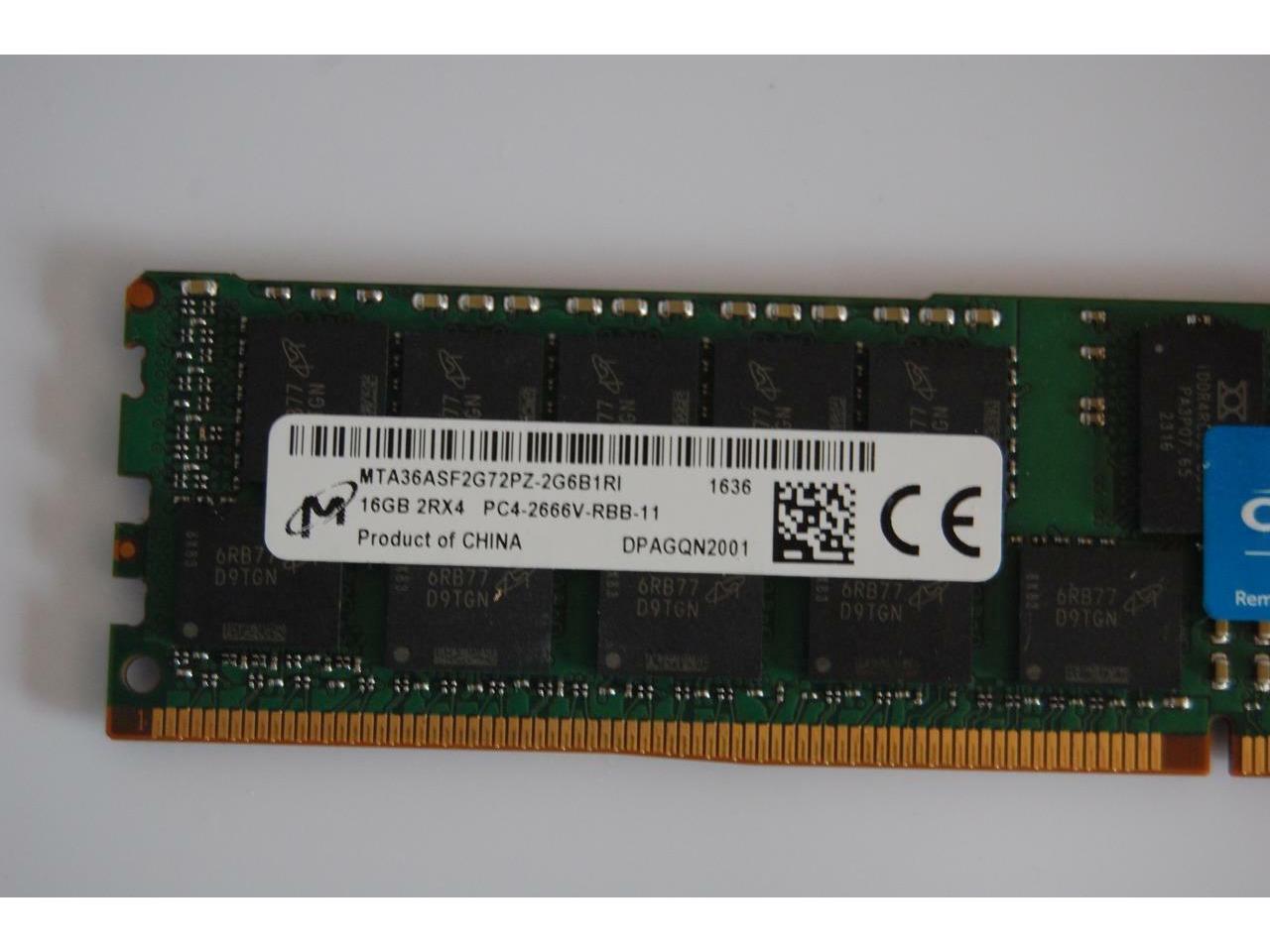 Micron/Crucial 16GB (1 x 16GB) PC4-2666V 2RX4 CL19 1.2V ECC DDR4 Memory ...