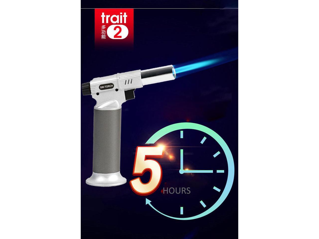 Creme Refillable Gun Torch Lighter with Safety Lock & Adjustable Flame ...