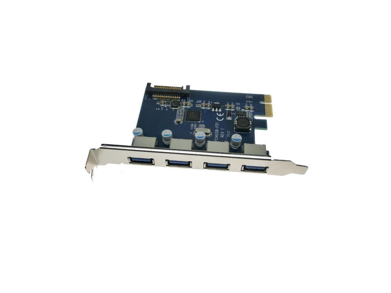 Fresco FL1100 4x USB 3.0 PCI Express Card PCI-e USB3.0 Host Controller ...