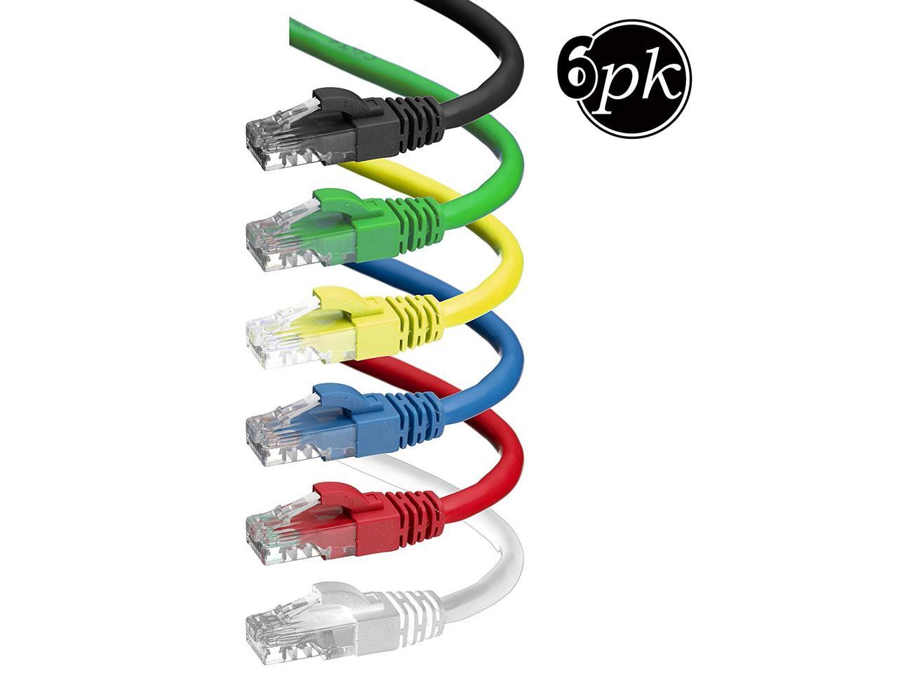CAT 6 Ethernet Cable (1.5 Feet) LAN, UTP (18 inch) CAT6, RJ45, Network ...