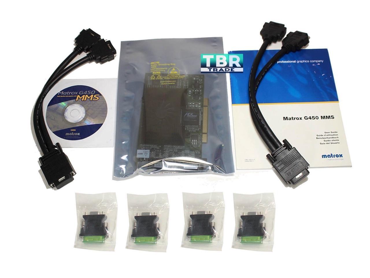 Matrox G45X4QUAD-B G450 Video Graphics Card X4 PCI 2x LFH60 4xDVI ...