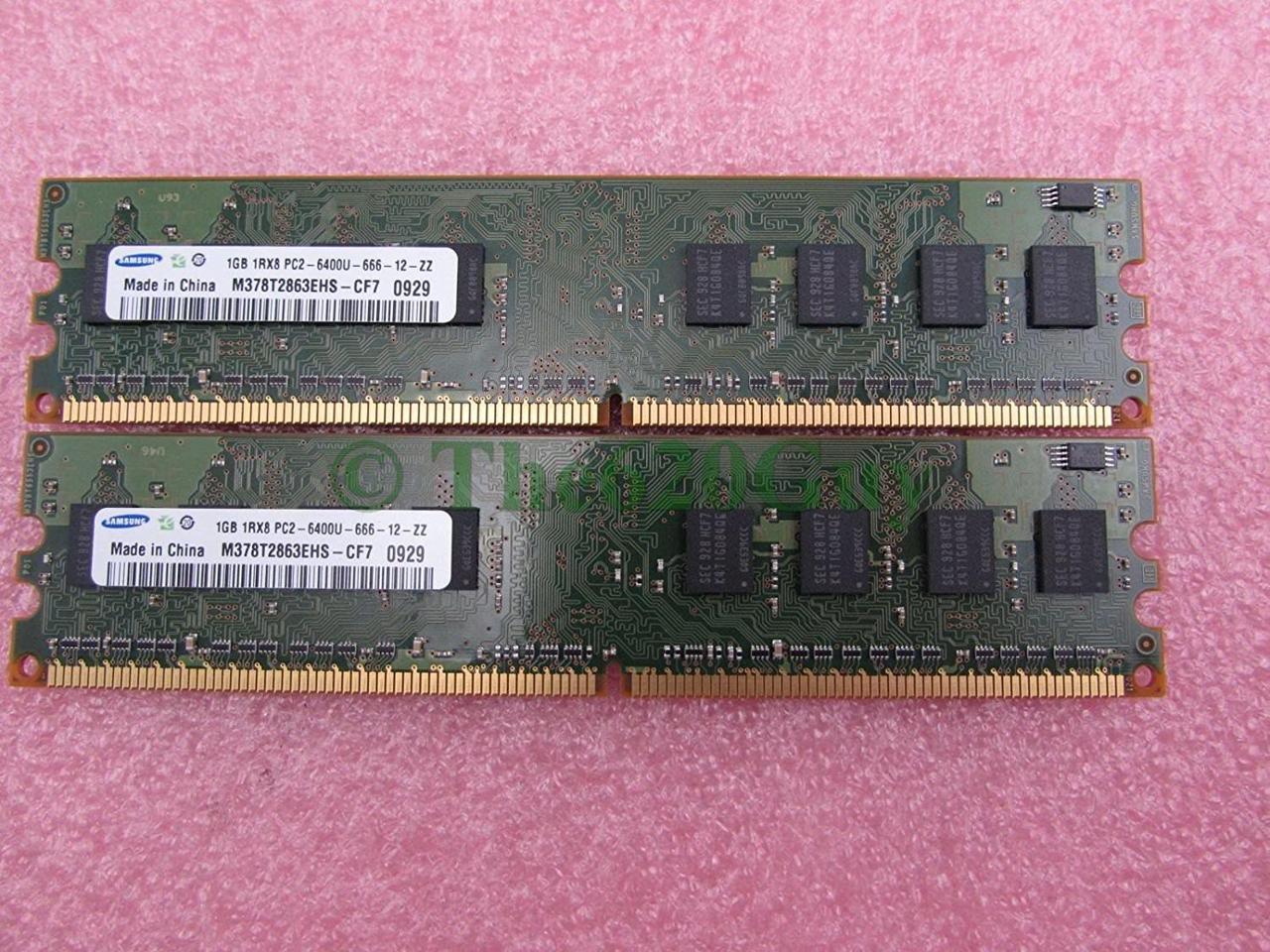 Used - Good: Samsung M378T2863EHS-CF7 2GB 2 x 1GB PC2-6400U DDR2 800 ...