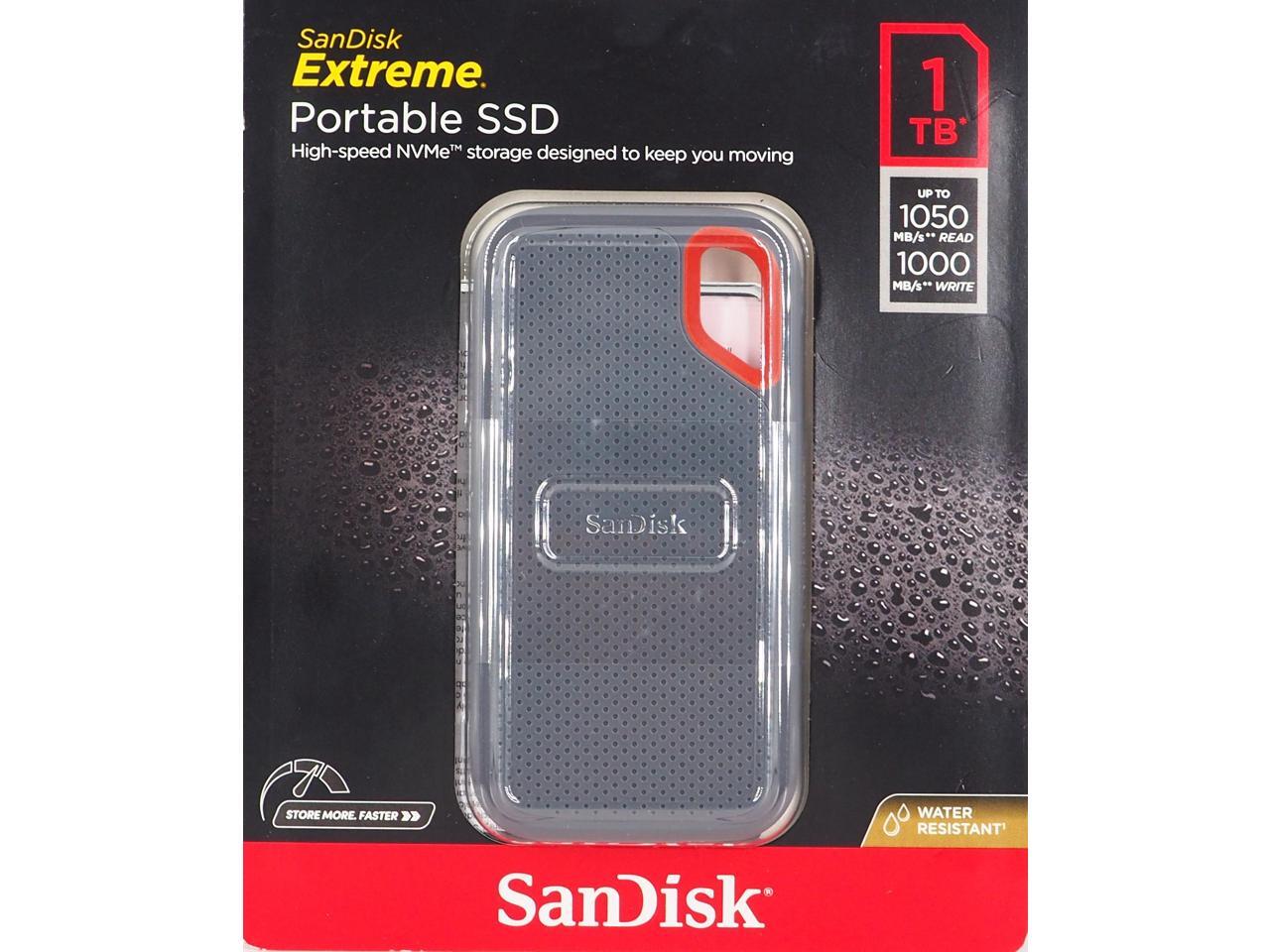 SanDisk Extreme Portable 1TB External USB-C NVMe SSD : SDSSDE61-1T00-AT - Black - Newegg.com