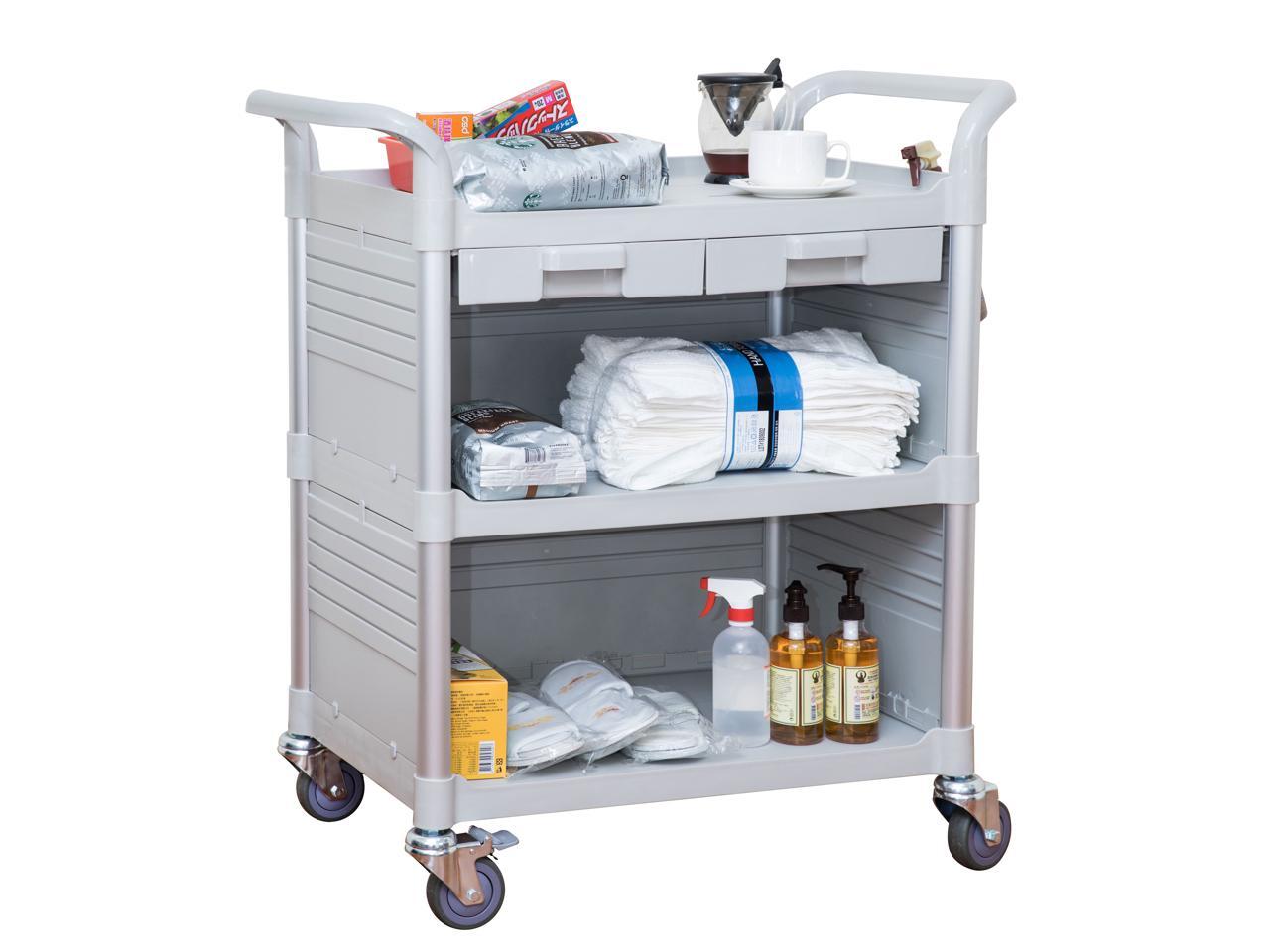 JaboEquip, Commercial 3 Tier Hospital Cart with drawers Medical Cart ...