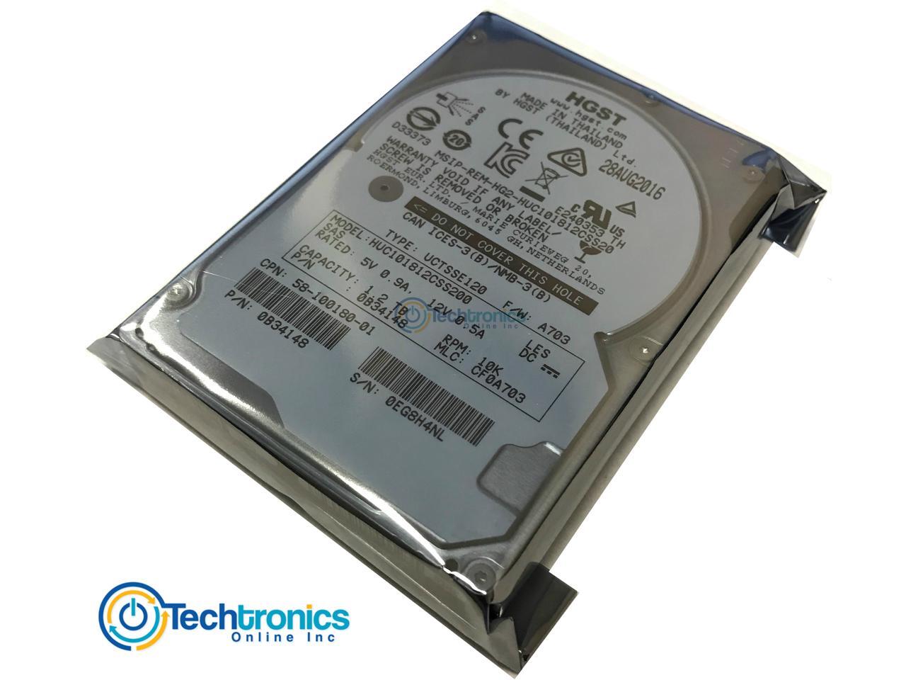 HGST Ultrastar C10K1800 HUC101812CSS200 (0B28807) 1.2TB 10520 RPM 128MB ...