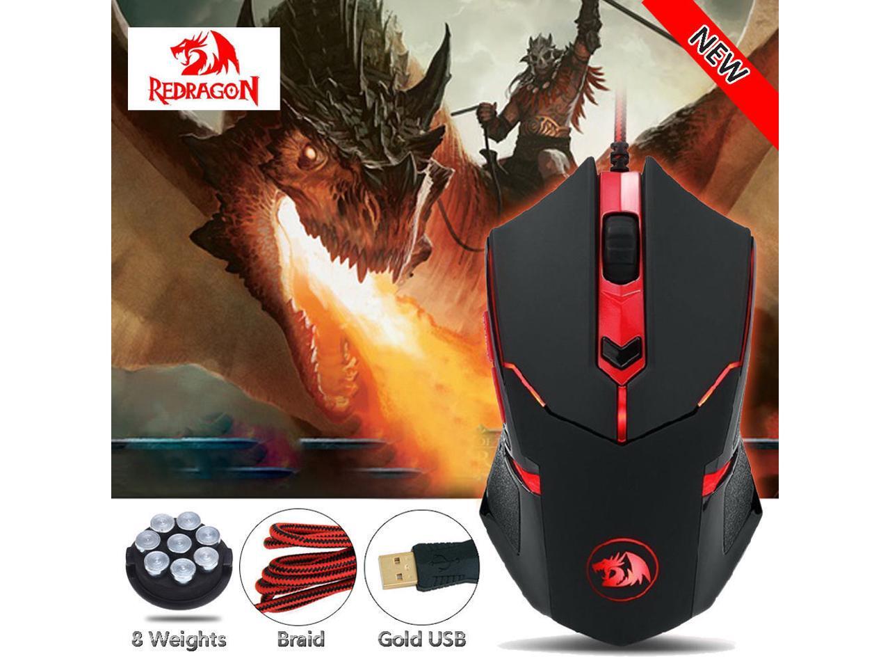 Redragon M601 Gaming Mouse wired with red led, 3200 DPI 6 Buttons ...
