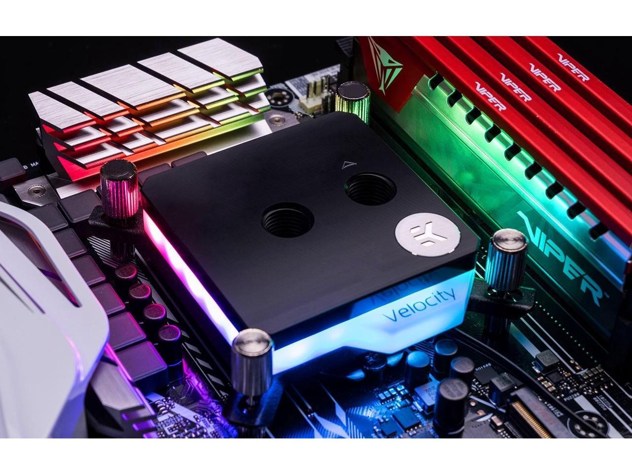 EKWB EK-Velocity CPU Waterblock, Digital RGB, Intel CPU, Nickel/Acetal ...