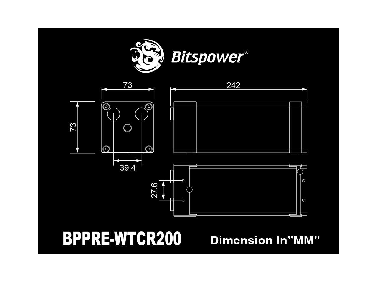 Bitspower Premium Cuboid Reservoir 200 - Newegg.com