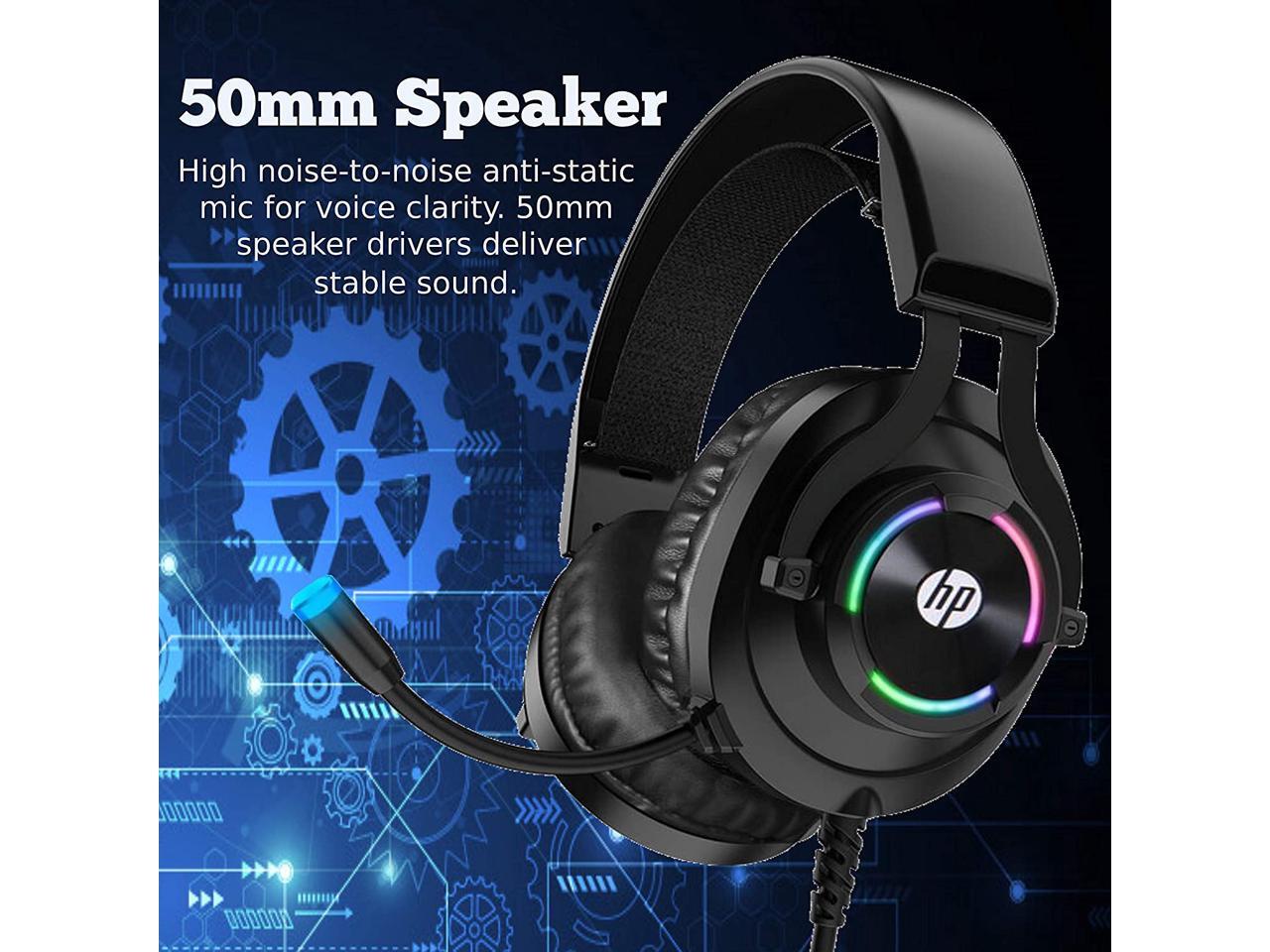 HP Wired Over Ear Gaming Headset with Noise Cancelling Microphone with ...