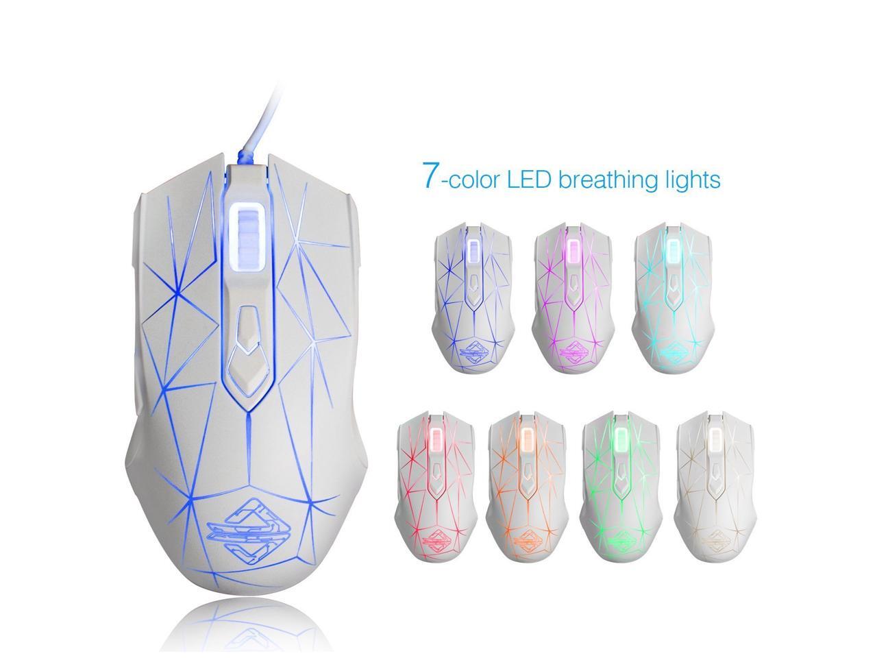 Ajazz AJ52 Watcher RGB Backlit Ergonomic Gaming Mouse, 2750 DPI A5050 7 ...