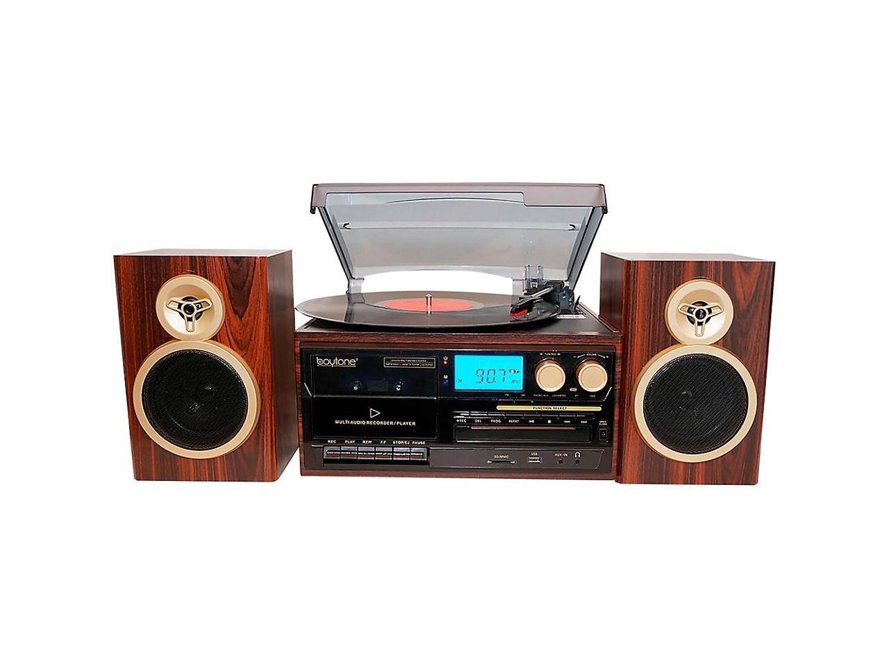 Boytone BT-28SPM, Bluetooth Classic Style Record Player Turntable with ...