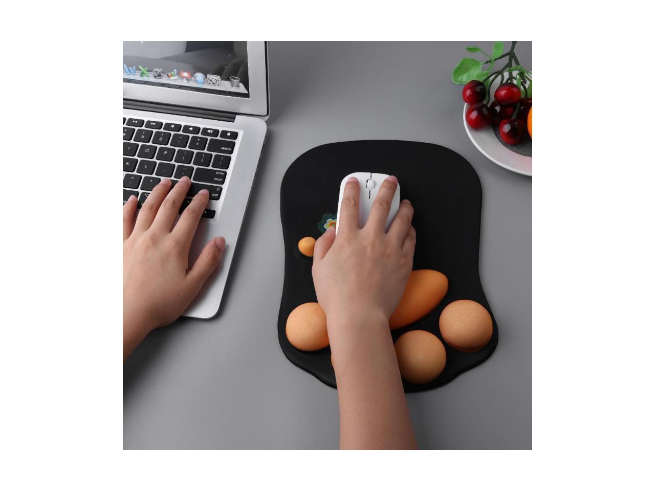 3D Gaming Mouse Pad Gel Soft Silicone Cat Paw Mouse Mat Large Wrist ...