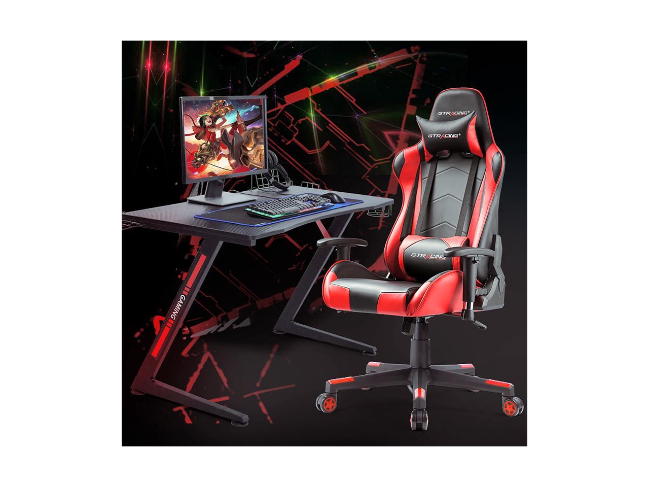 GTRACING Gaming Desk Computer Office PC Gamer Table Pro Racing Style ...