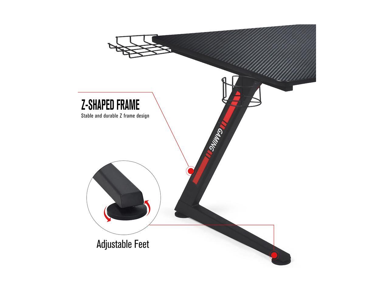 GTRACING Gaming Desk Computer Office PC Gamer Table Pro Racing Style ...