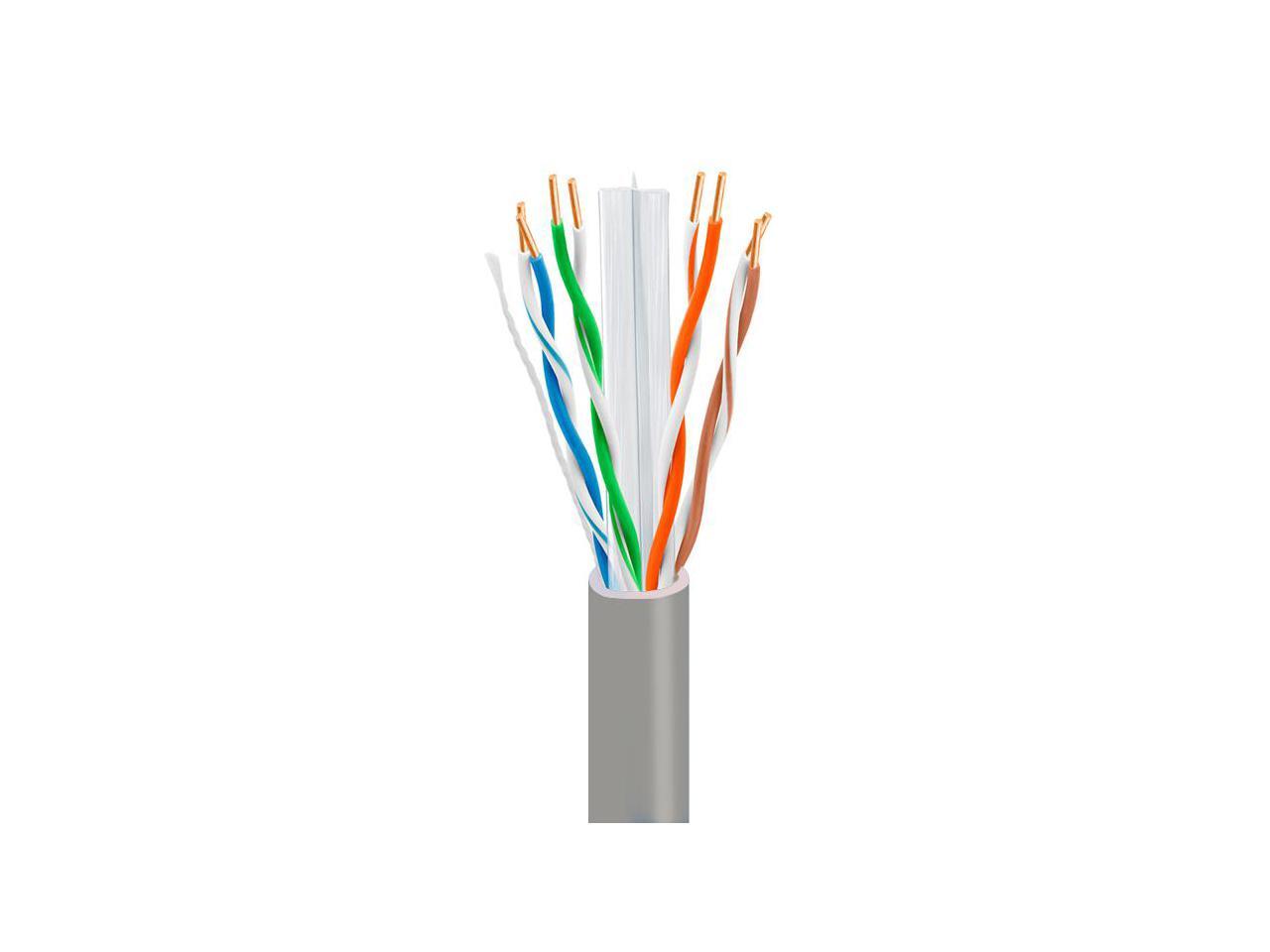 CAT6 Plenum (CMP) Cable, 1000FT | 23AWG 4Pair, Solid 550MHz Network Cable Unshielded Twisted ...