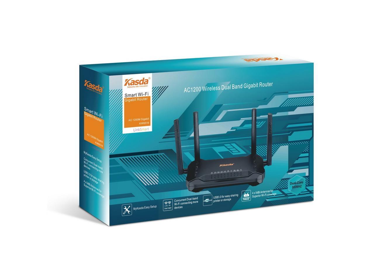 Kasda AC1200 Dual Band Gigabit Wireless Router, Long Range WiFi Router ...
